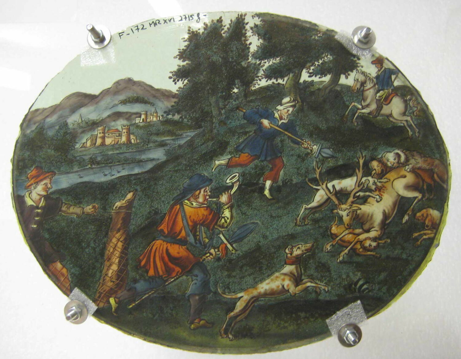 Vitrail : Chasse au cerf - Louvre site des collections